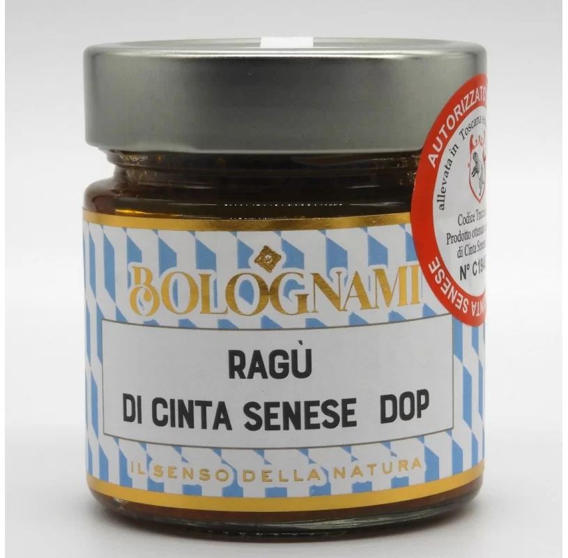 Pork Ragout Cinta Senese D.O.P. Exclusively from Siena - Bolognami